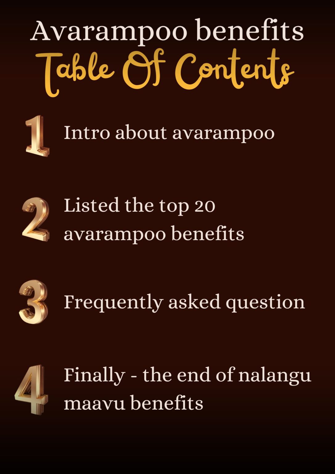 Top 20 Avarampoo benefits - Vangappa